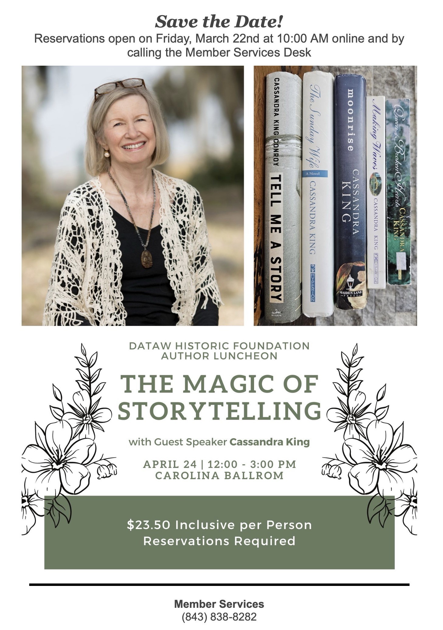 Cassandra King - Dataw Historic Foundation
